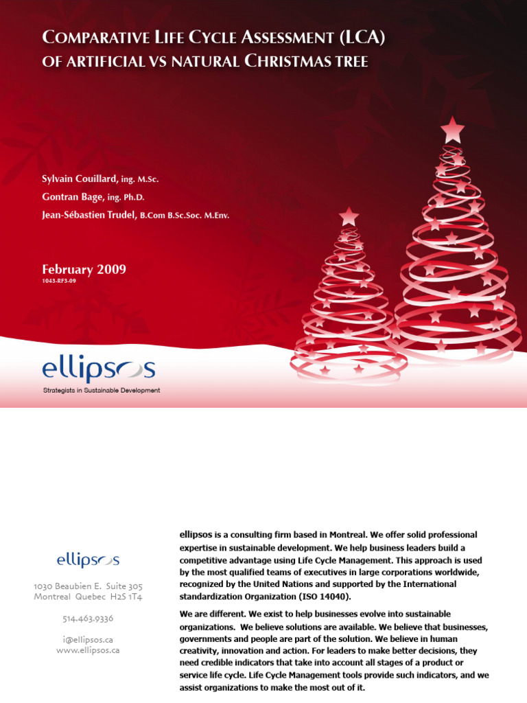 LCA Christmas Tree Ellipsos | PDF | Life Cycle Assessment | Climate Change