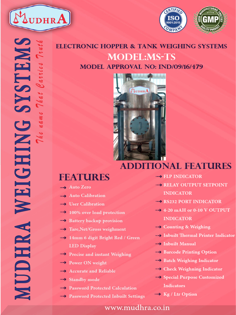 Electronic Hopper & Tank Weighing Systems | PDF | Manufactured Goods