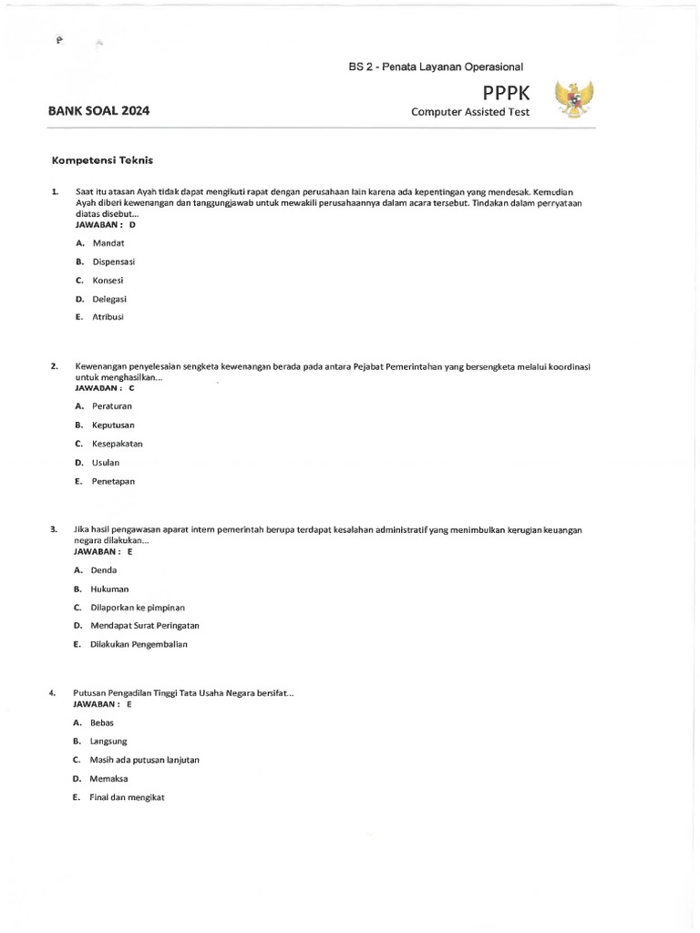 BS2 Penata Layanan Operasional | PDF