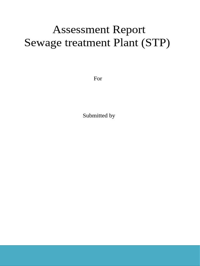 300 KLD STP Assessment Report | PDF | Sewage | Sewage Treatment