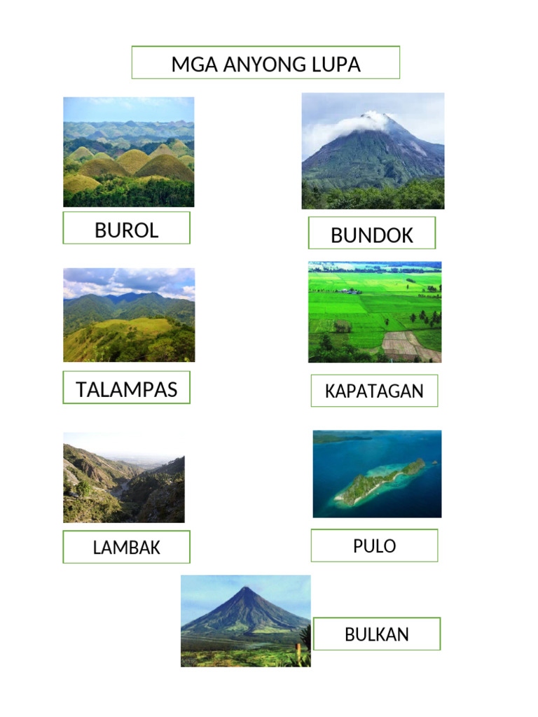 Mga Anyong Lupa | PDF