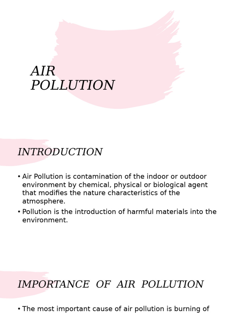 Air Pollution: Causes & Effects | PDF