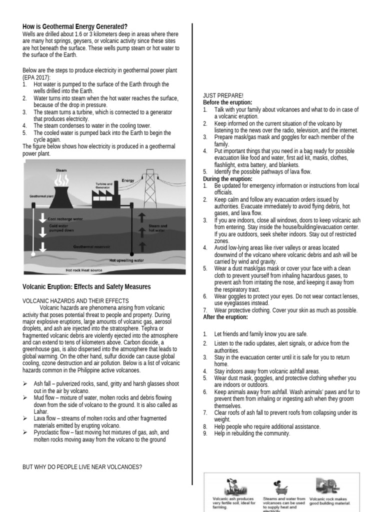 Geothermal Energy Generated - Safety | PDF | Volcano | Volcanic Ash
