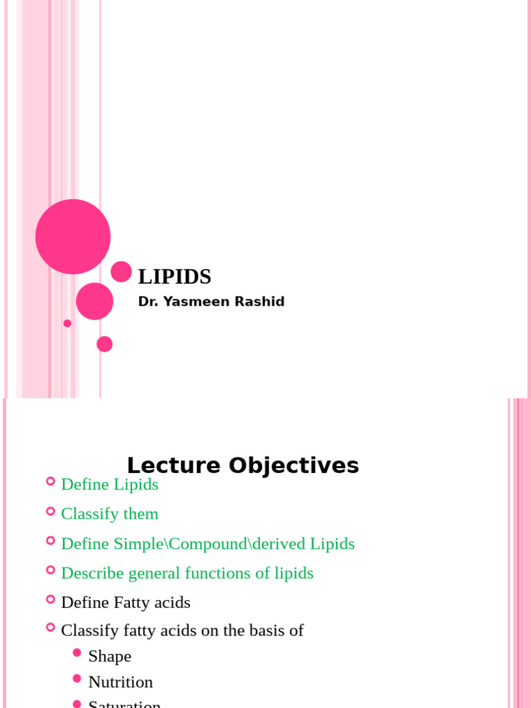Lipids Pdf Lipid Fatty Acid