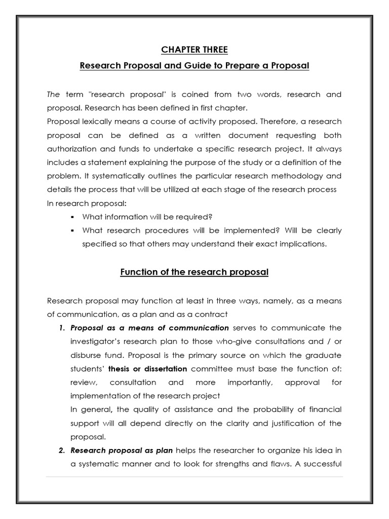 Ch. 3 Research Proposal | PDF | Scientific Method | Methodology
