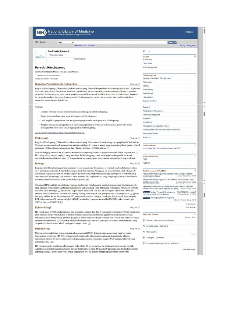 jurnal hirschsprung ncbi | PDF