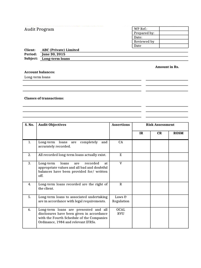 4. Long-term Loans | PDF | Audit | Interest