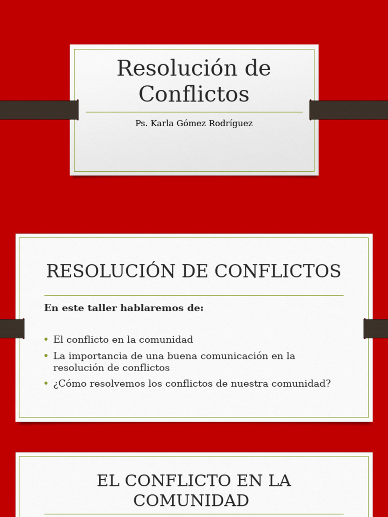 Resolución de Conflictos | PDF | Conflicto (proceso) | Psicología Social