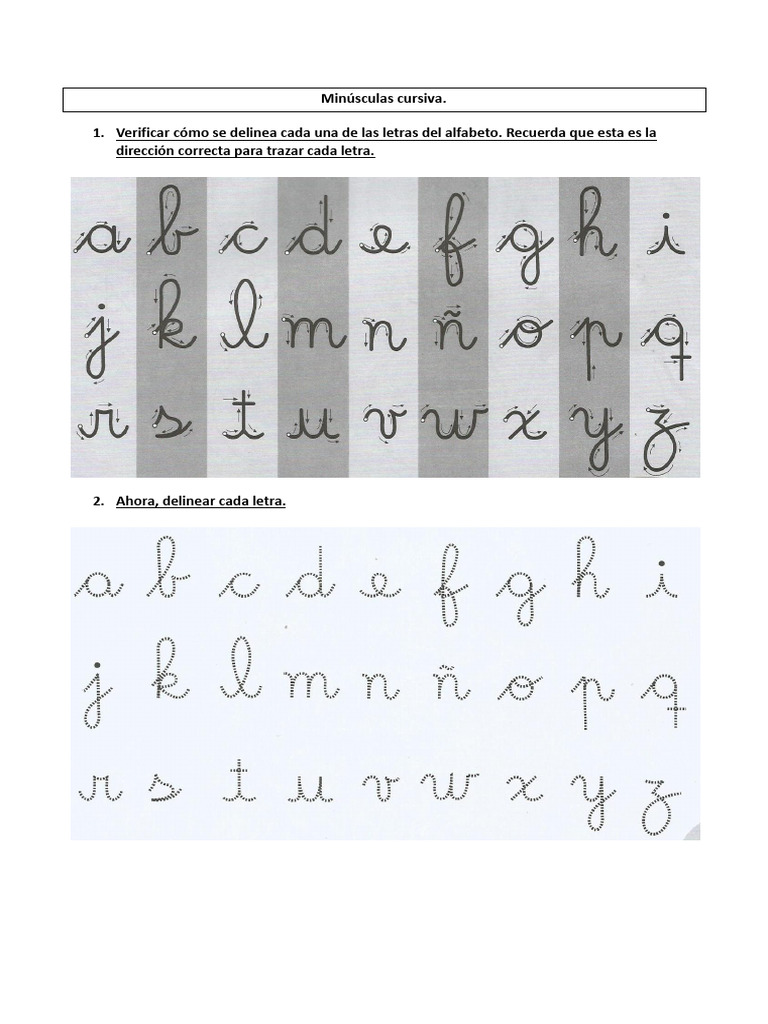 Cuadernillo de Caligrafía Cursiva | PDF