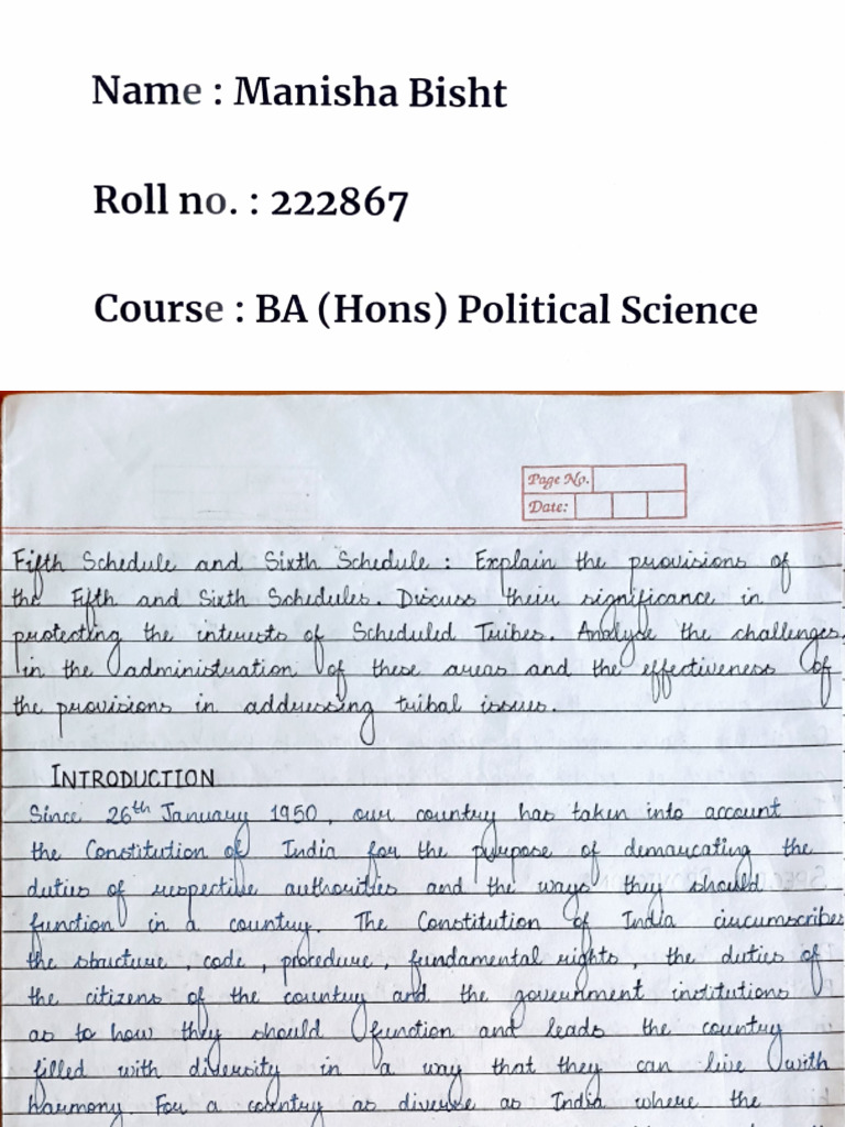 5th and 6th Schedule | PDF