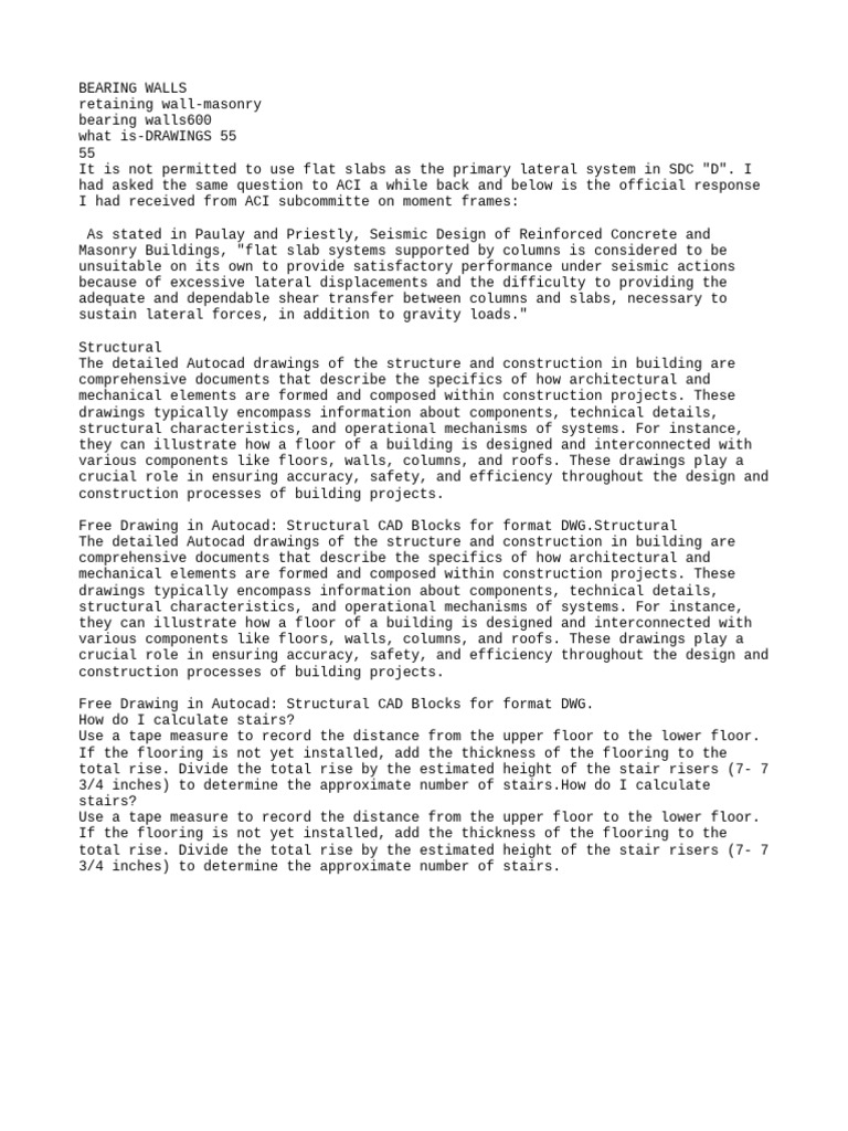 W1-struc-dRAWINGS-ABC | PDF | Column | Stairs