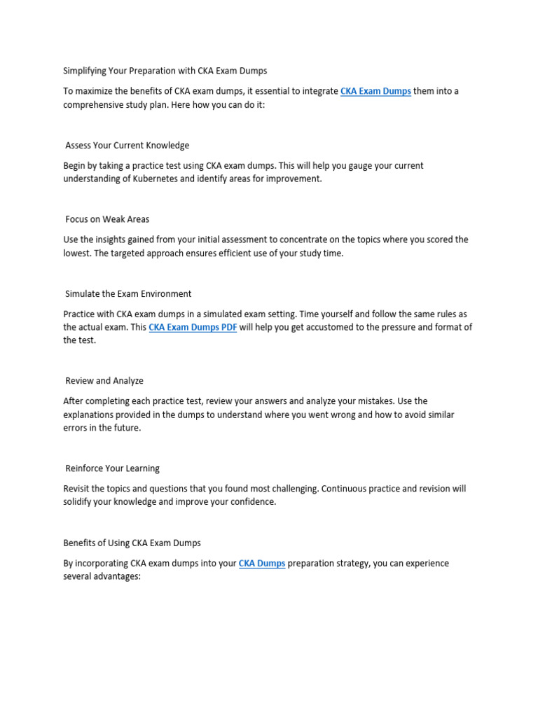 Effective CKA Exam Preparation Tips | PDF