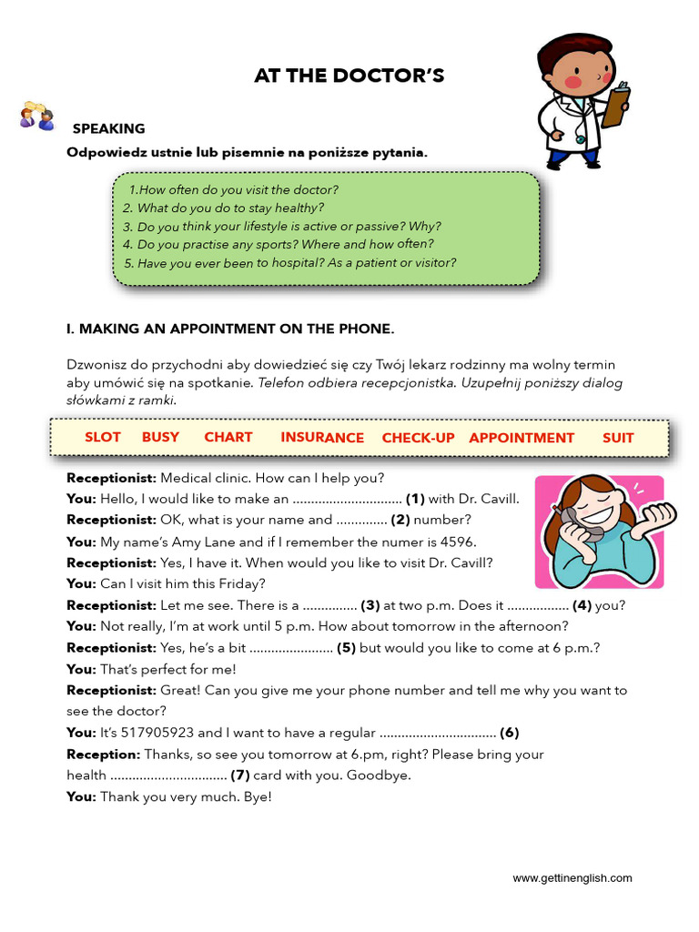 English Dialogues for Doctor Visits | PDF | Symptoms And Signs ...