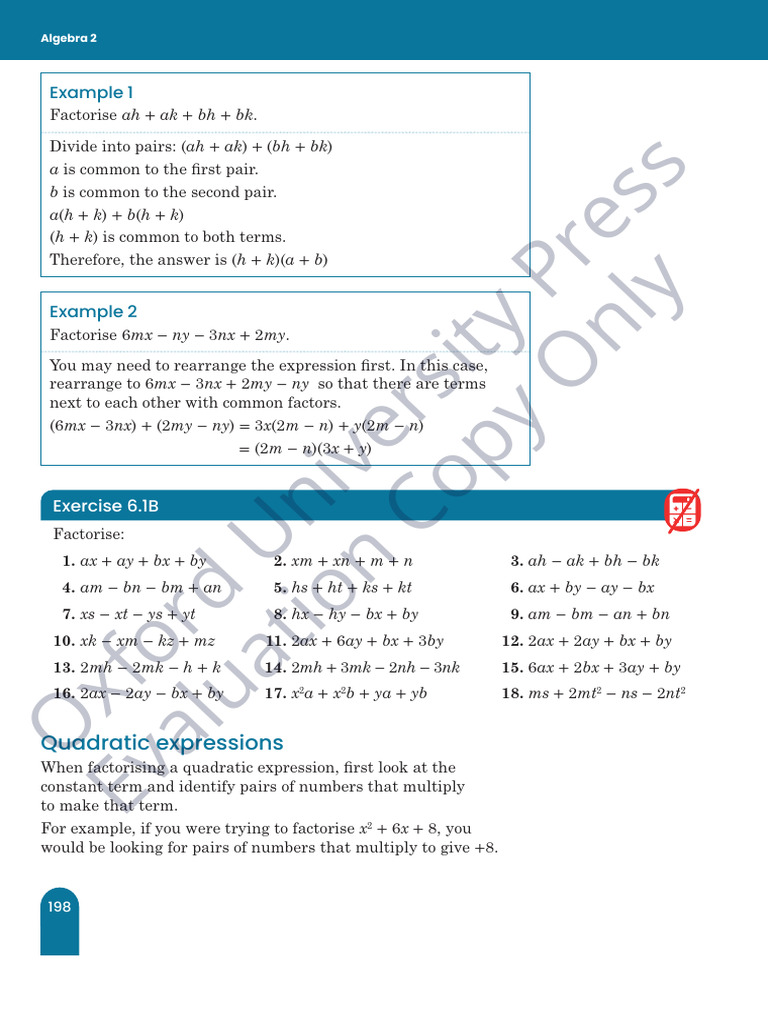 Factorisation (Grouping and Splitting the middle term) | PDF | Algebra ... Factorisation (Grouping and Splitting the middle term) | PDF | Algebra ...