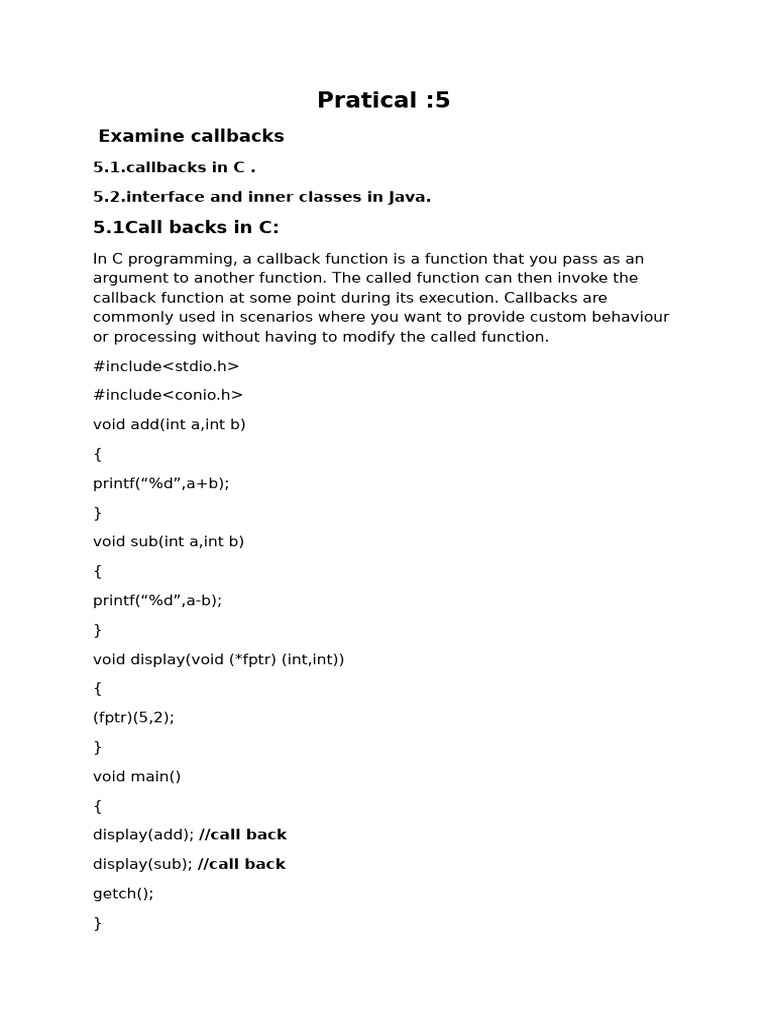 Practical5 Pdf Class Computer Programming Method Computer