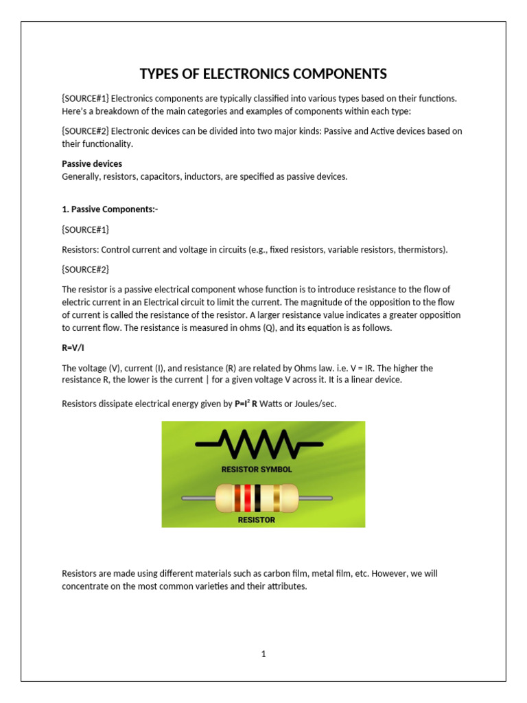 Components of Electronics | PDF | Inductor | Transistor