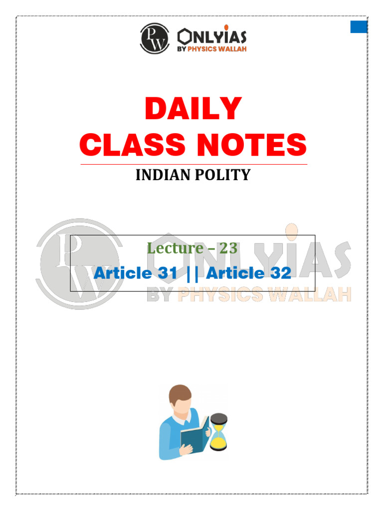 Polity 23 - Daily Class Notes - UPSC Sankalp Hinglish | PDF | Habeas ...