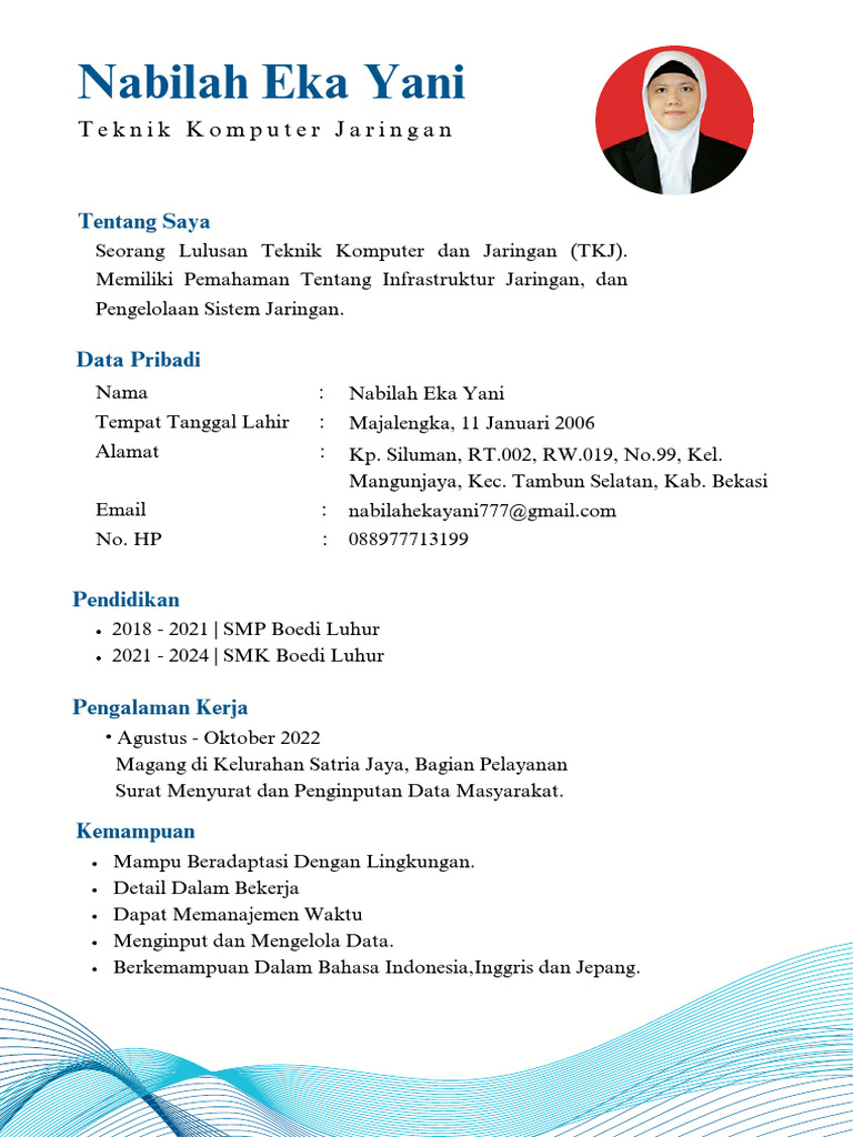 CV Nabilah Eka Yani FNB | PDF