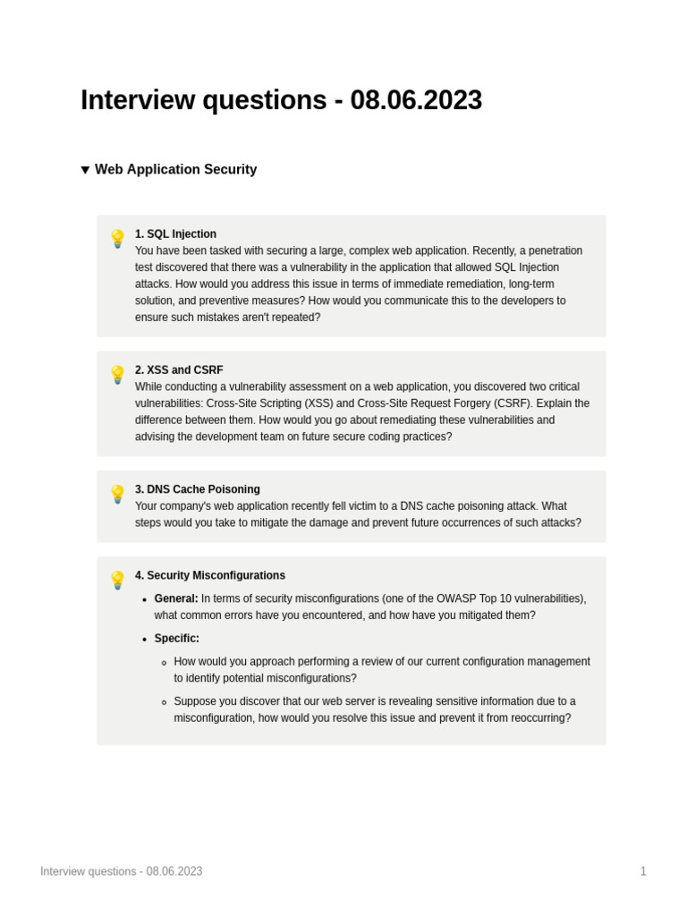 İnterview Questions - 08.06.2023 | PDF | Cryptography | Public Key Cryptography