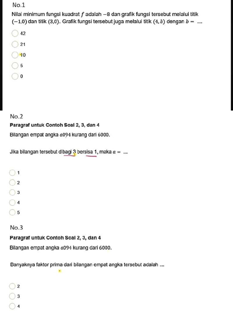 Soal Pengetahuan Kuantitatif | PDF