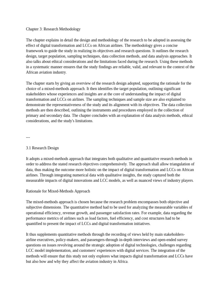 Chapter 3- Research Methodology (1) | PDF | Survey Methodology ...