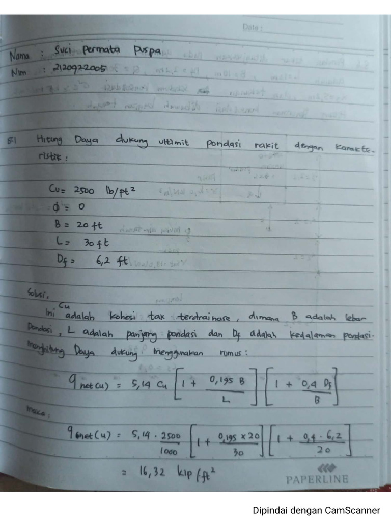 Tugas Pondasi Tikar | PDF