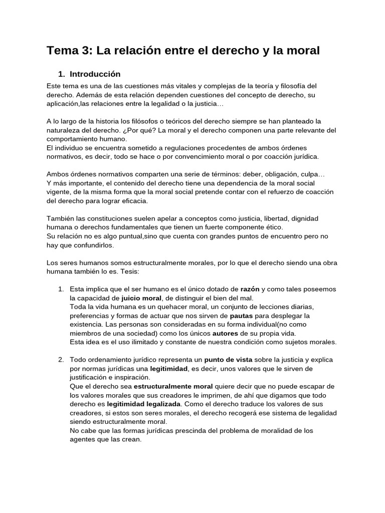 t3 Teoria Del Derecho | PDF | Moralidad | Justicia
