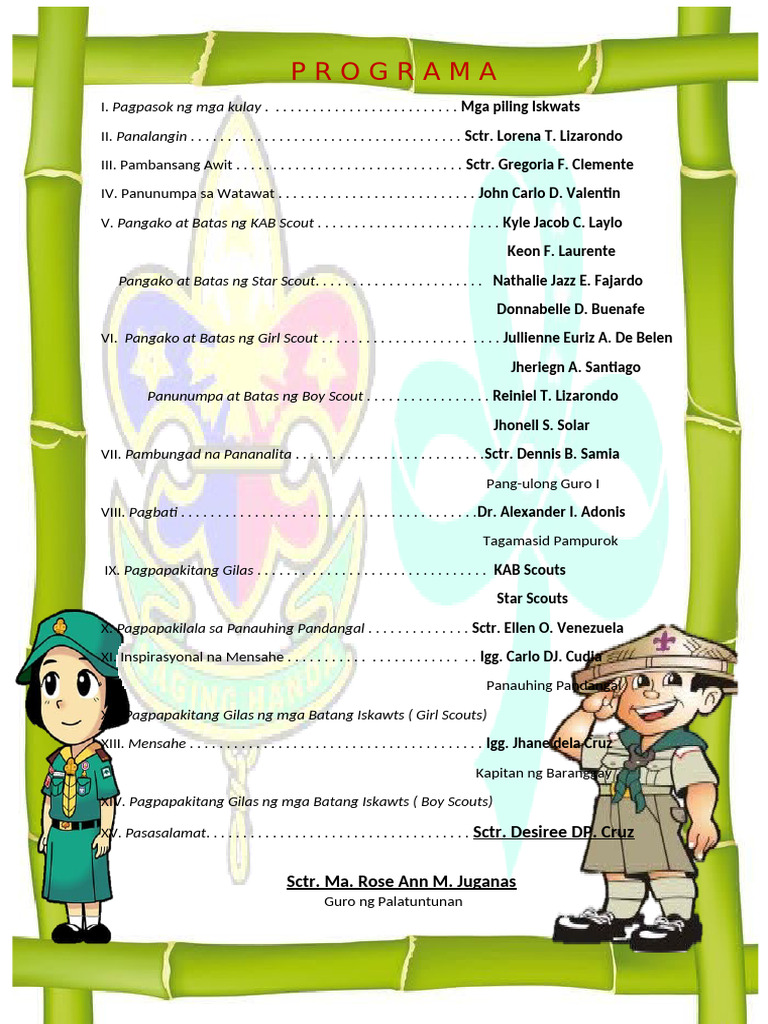 BSP Encampment Program | PDF