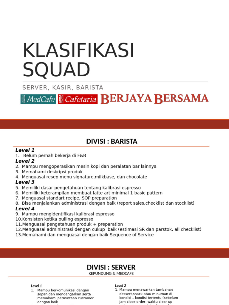 KLASIFIKASI SQUAD | PDF