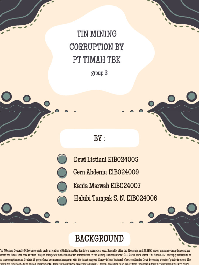 PT Timah Tin Mining Corruption Case | PDF | Misconduct | Crimes