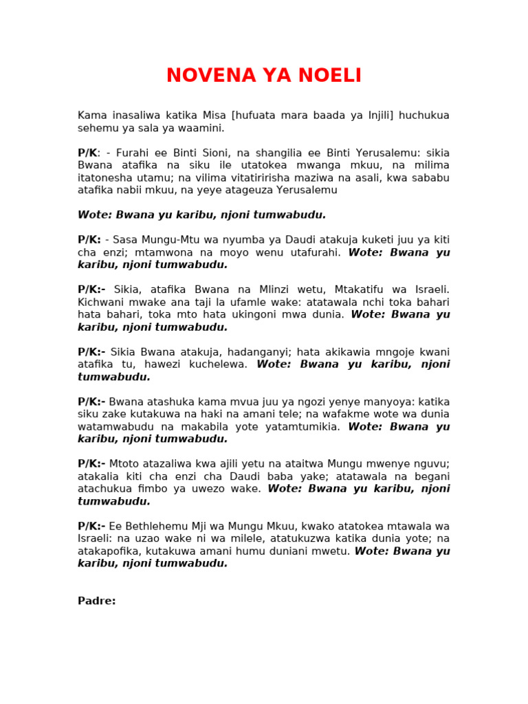 Novena Ya Noeli | PDF