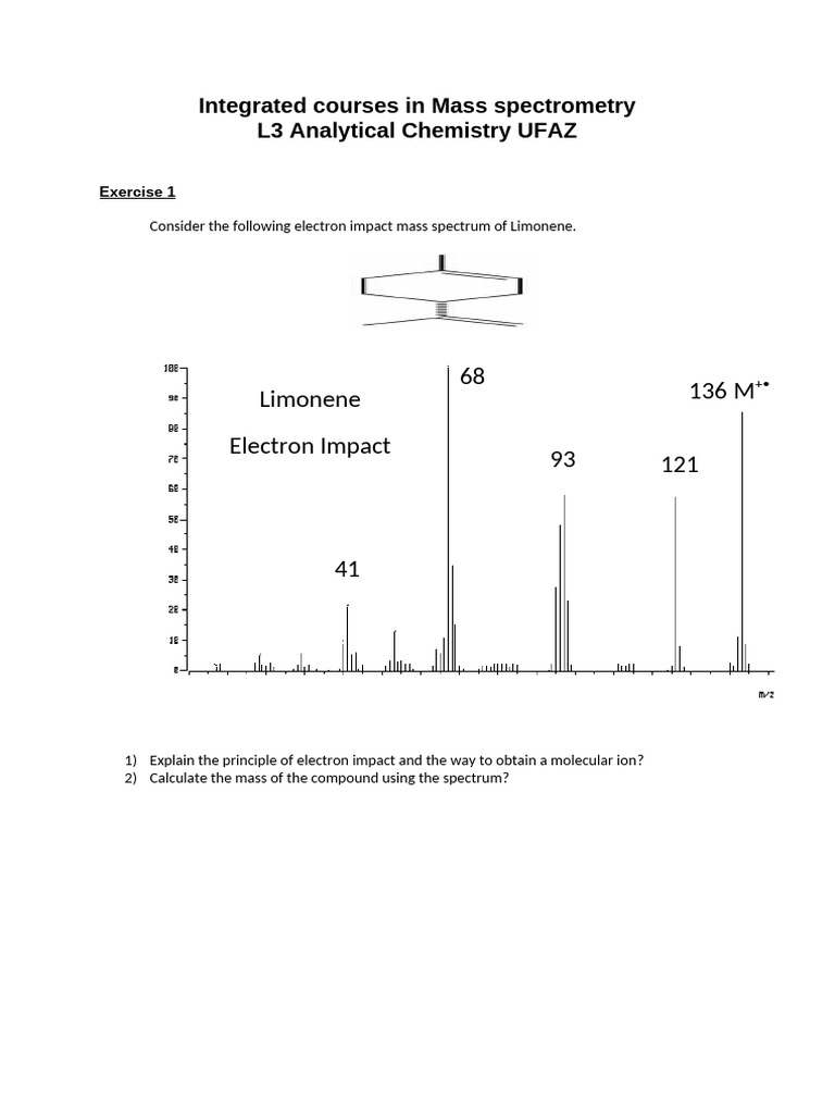 TD Mass Spectrometry L3 UFAZ | PDF | Mass Spectrometry | Electrospray ...