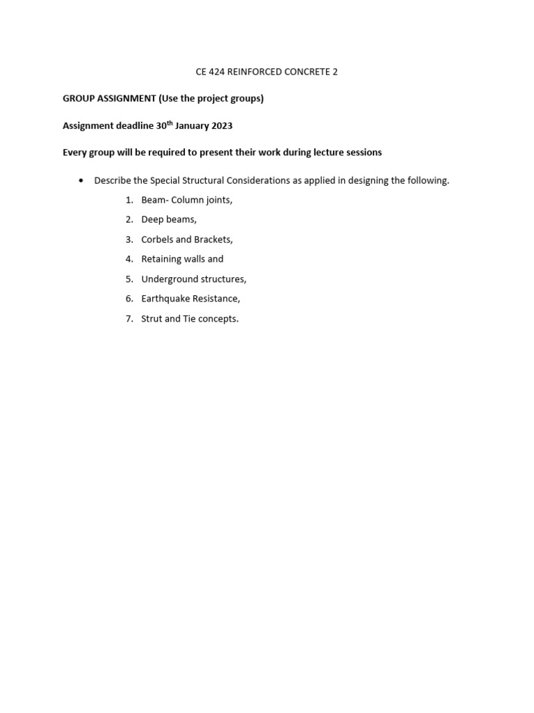 RCC 2 Assignment | PDF