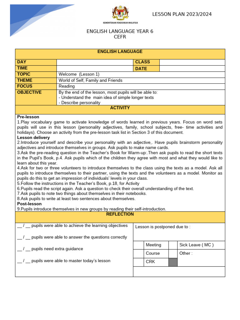 ~WELCOME UNIT~WELCOME | PDF | Lesson Plan | Teachers