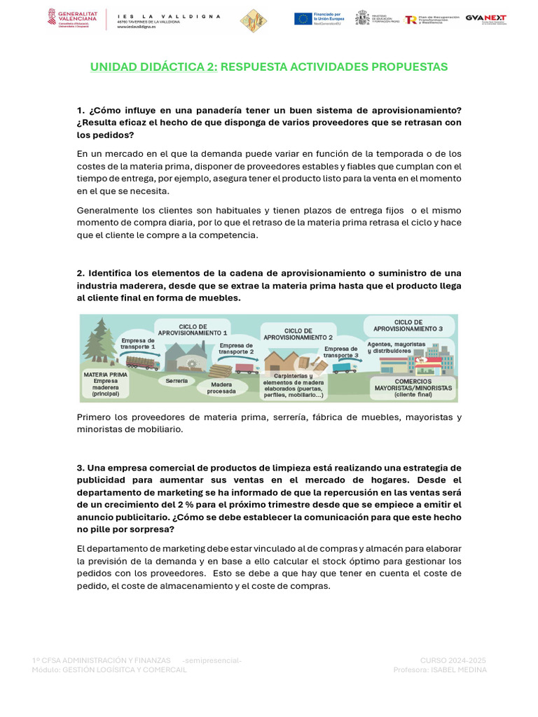 UD2 Respuestas Preguntas Propuestas 4001d0f25f356968452d44c590159f36 | PDF | Obtención | Marketing