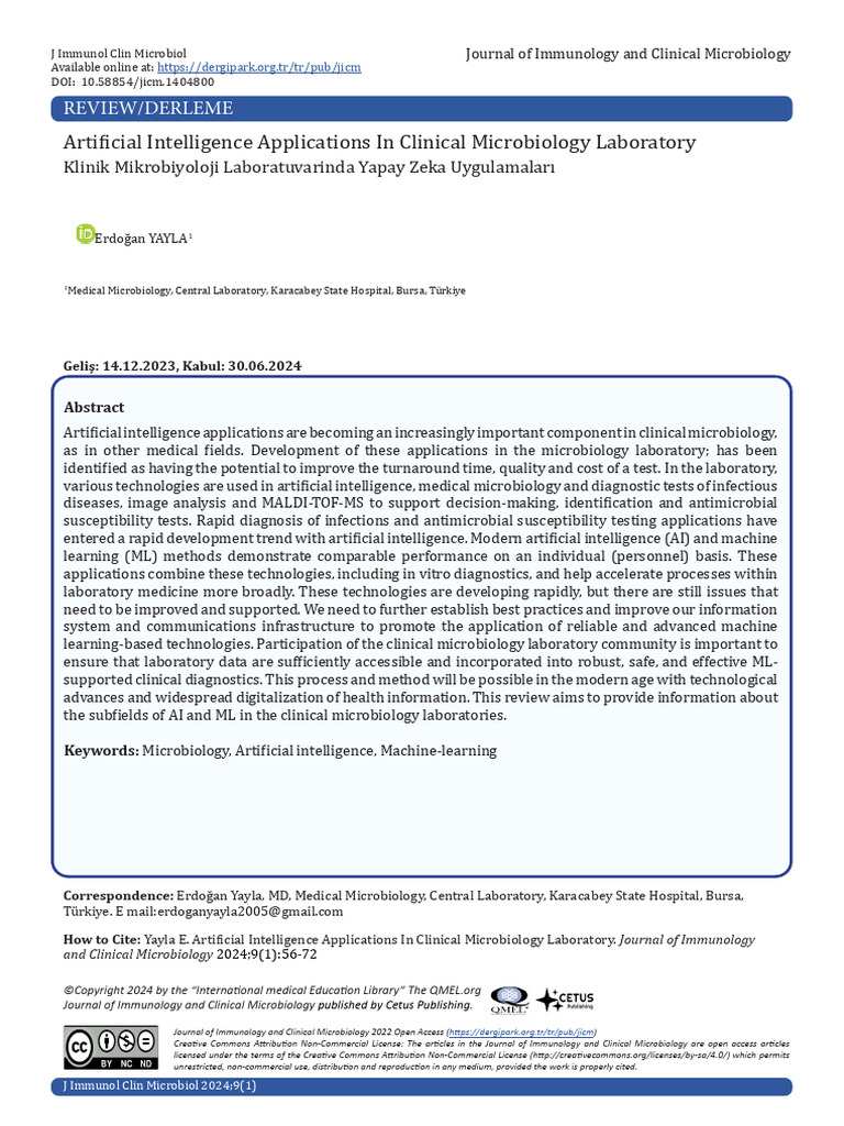 ARTIFICIAL_INTELLIGENCE_APPLICATIONS_IN_CLINICAL_M | PDF | Machine ...