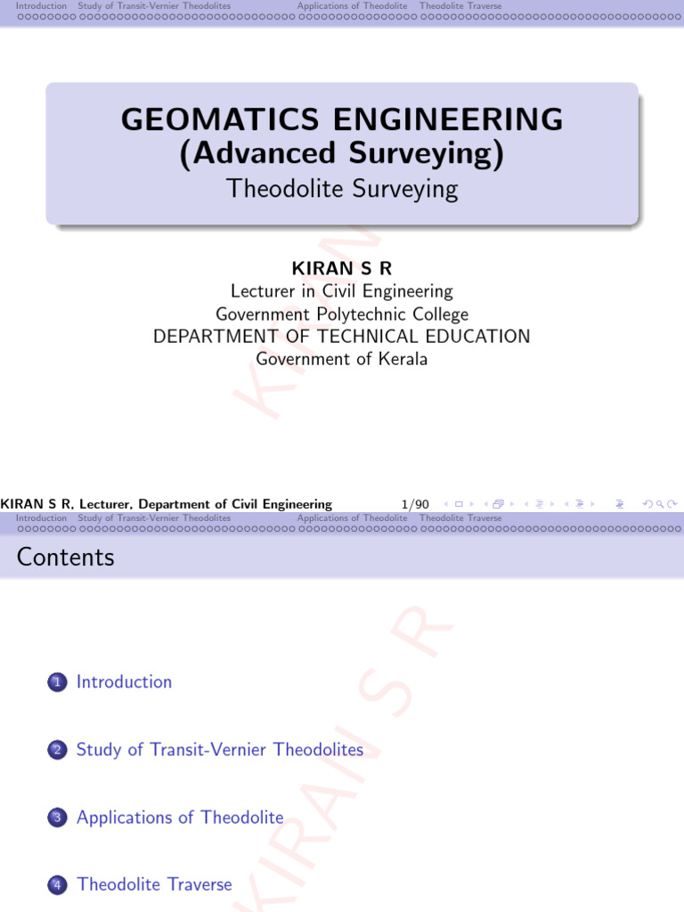01 Theodolite Survey | PDF | Elementary Geometry