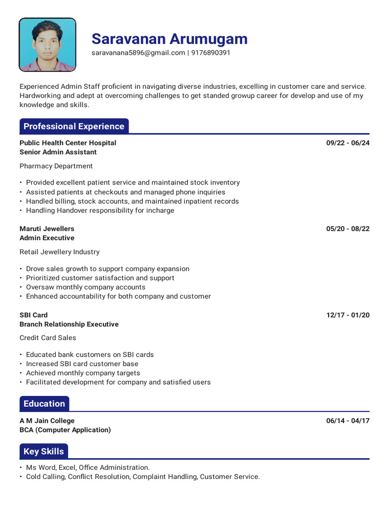 Saravanan Arumugam - CV | PDF