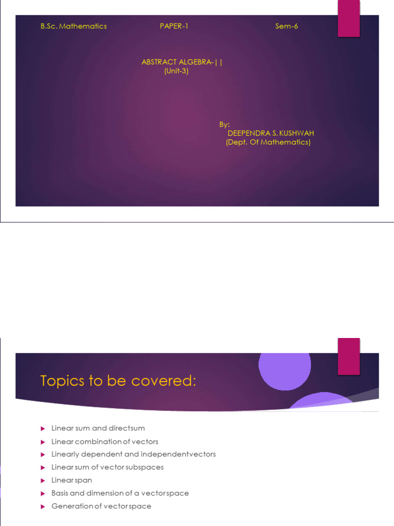 B.Sc-3(Abstract algebra)Unit 3 English | PDF