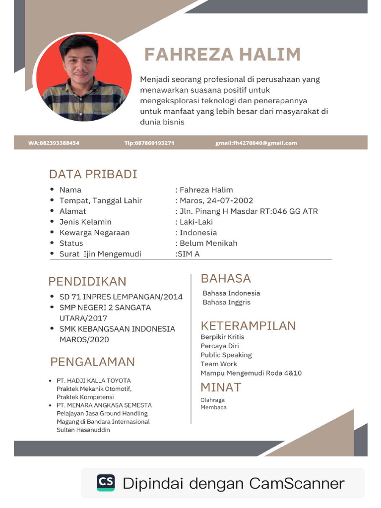 CV-Fahreza Halim | PDF