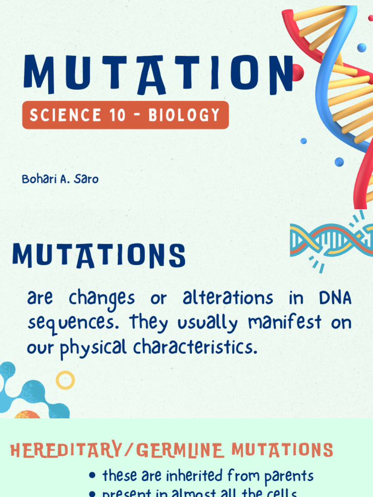 Lesson 8. Mutation | PDF | Mutation | Point Mutation