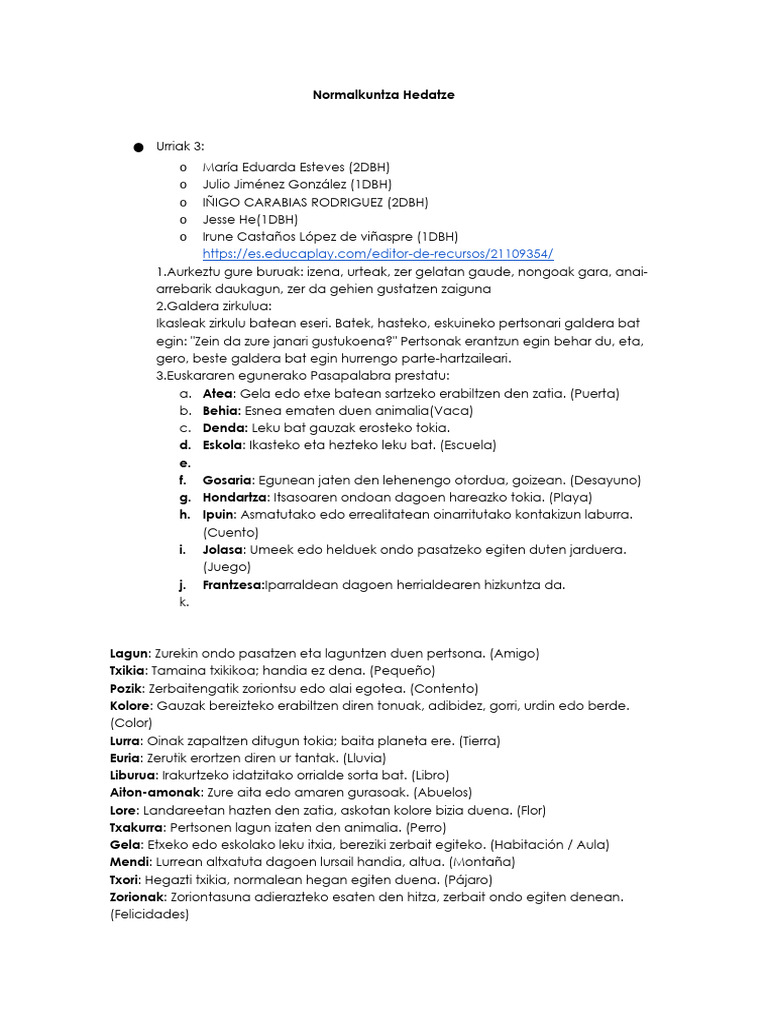 Copia de Hedatze Gaiak | PDF Copia de Hedatze Gaiak | PDF