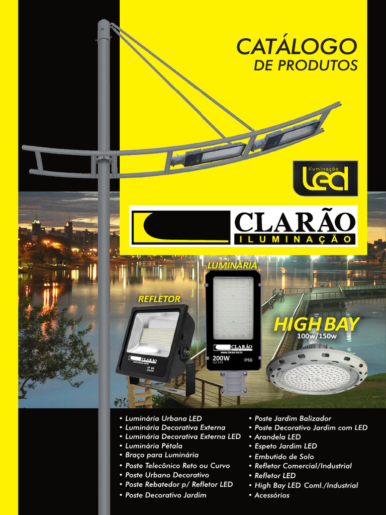 Catálogo de Luminárias LED IP66 | PDF | Equipamento elétrico | Engenharia Civil