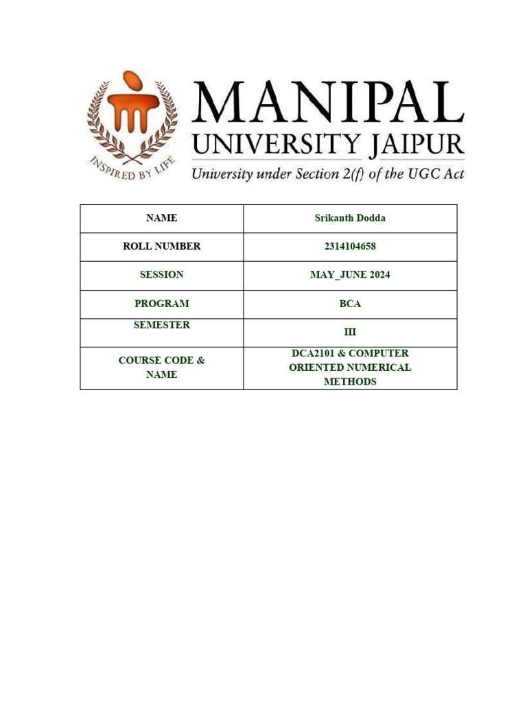 Computer Oriented Numerical Methods | PDF | Applied Mathematics ...