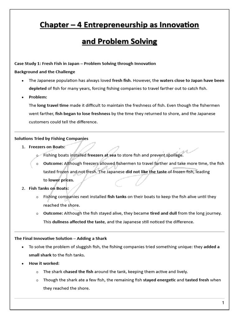 Innovative Problem Solving in Entrepreneurship | PDF | Social ...