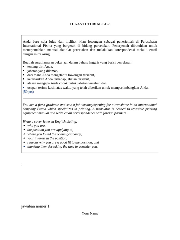 TUGAS TUTORIAL 3 Bahasa Inggris | PDF | Negotiation | Pricing