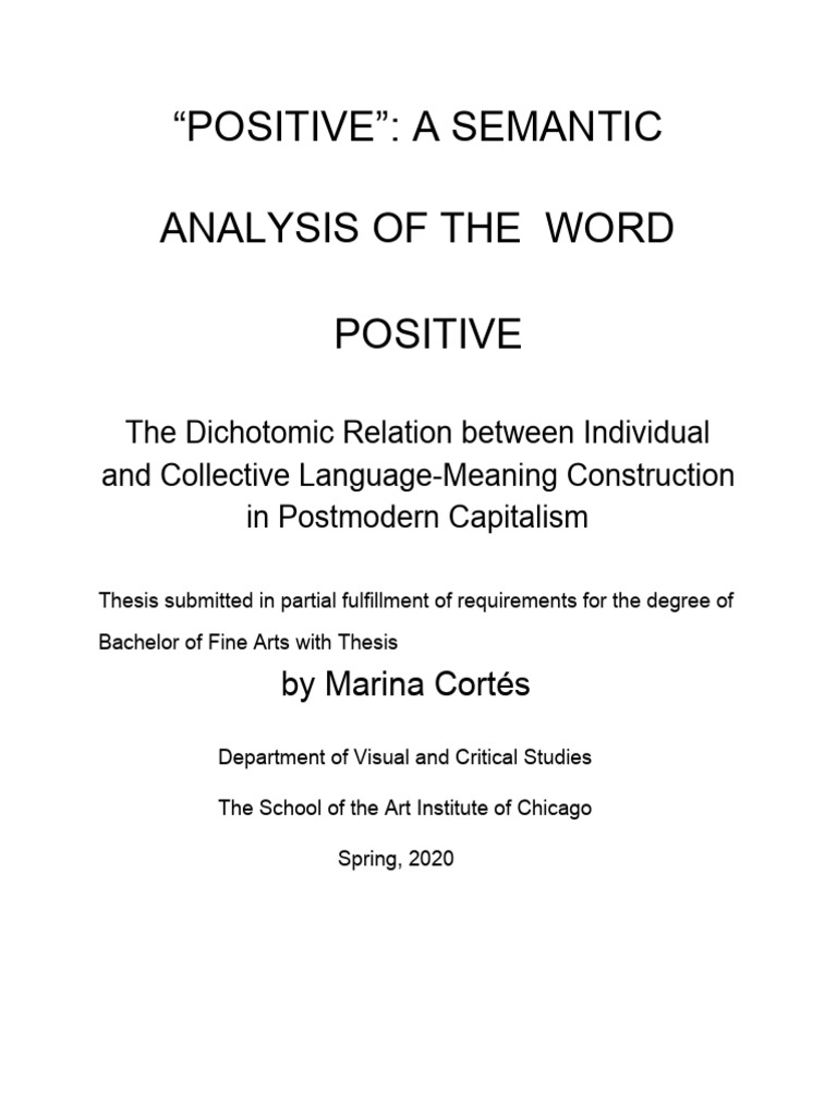 Semantic Analysis of "Positive" Meaning | PDF | Behaviorism | Hiv/Aids