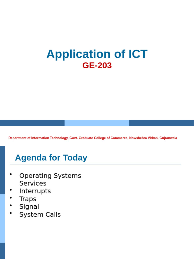 ICT10-OS Services Interrupts | PDF | Operating System | Computing