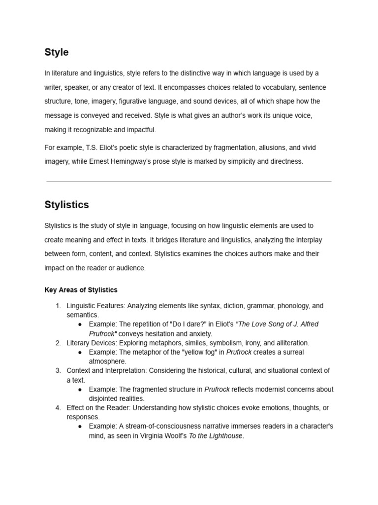 Style | PDF | Rhetoric | Human Communication