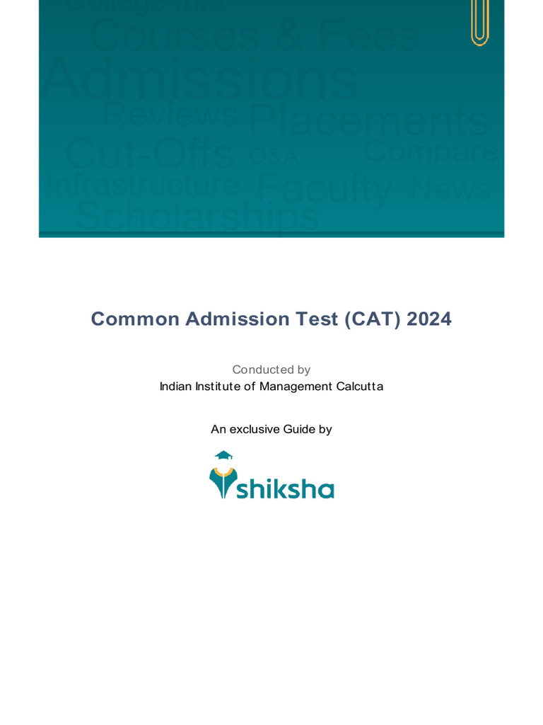 CAT 2024 Exam Detailed Syllabus | PDF | Data Collection | Evaluation ...